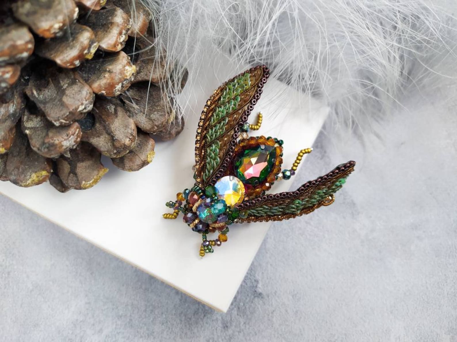 Beaded Cicada Brooch Pin Beetle Brooch Pin Fly Brooch Pin | Etsy