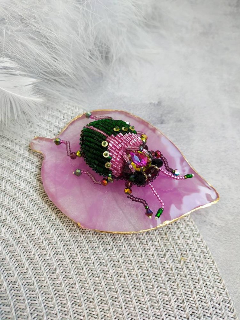 Scarab beetle brooch pin Beetle jewelry Art glass brooch | Etsy