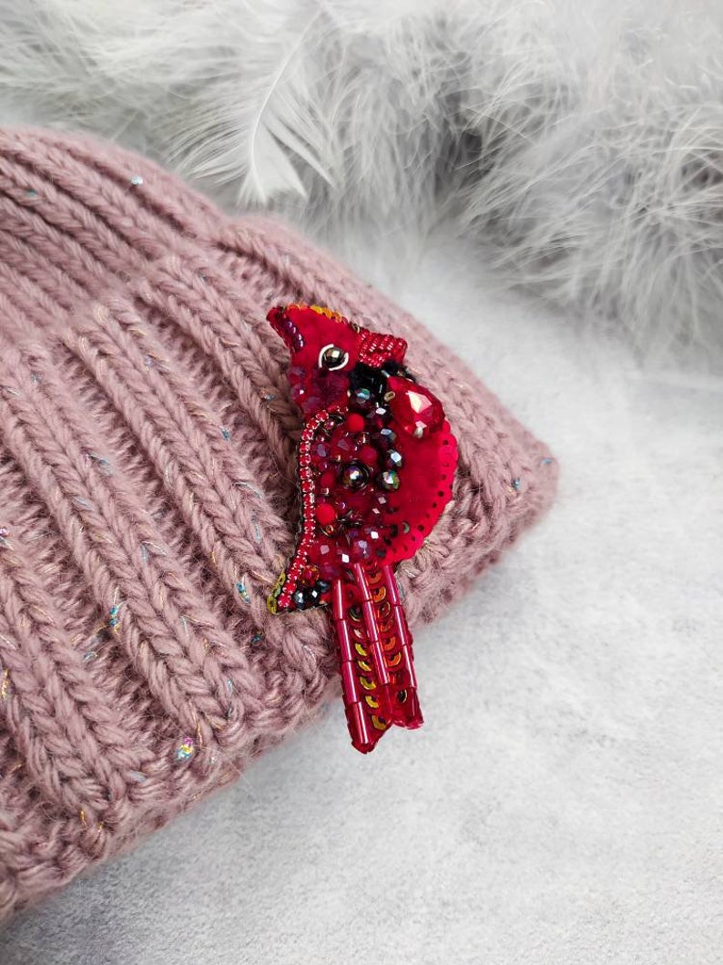Cardinal Ornament Red Cardinal Brooch Pin Cardinal Gifts - Etsy