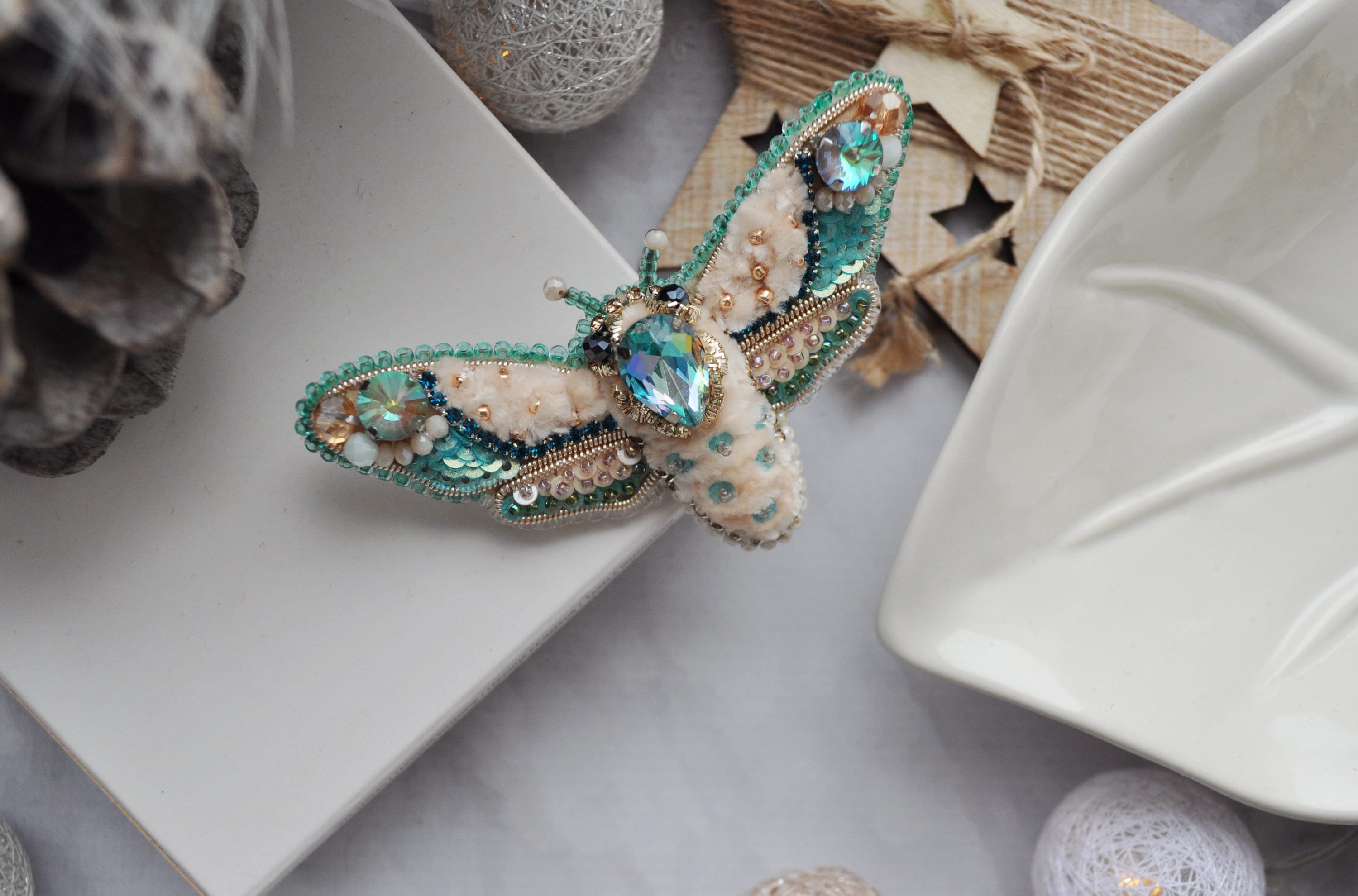 Beaded Moth Brooch Pin Beetle Brooch Pin Insect Brooch Pin - Etsy