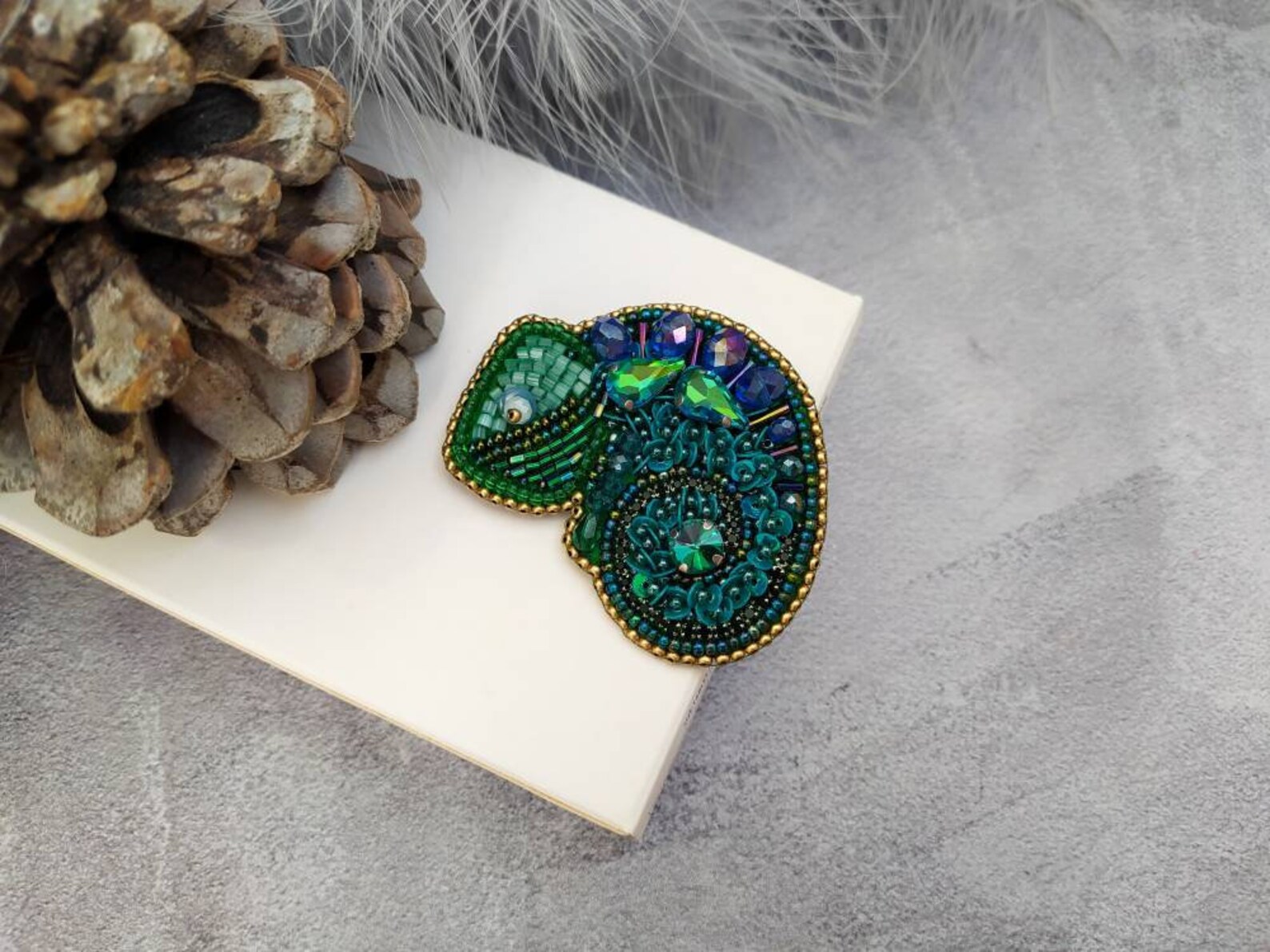 Beading Pattern Tutorial Brooch DIY Brooch Beaded - Etsy