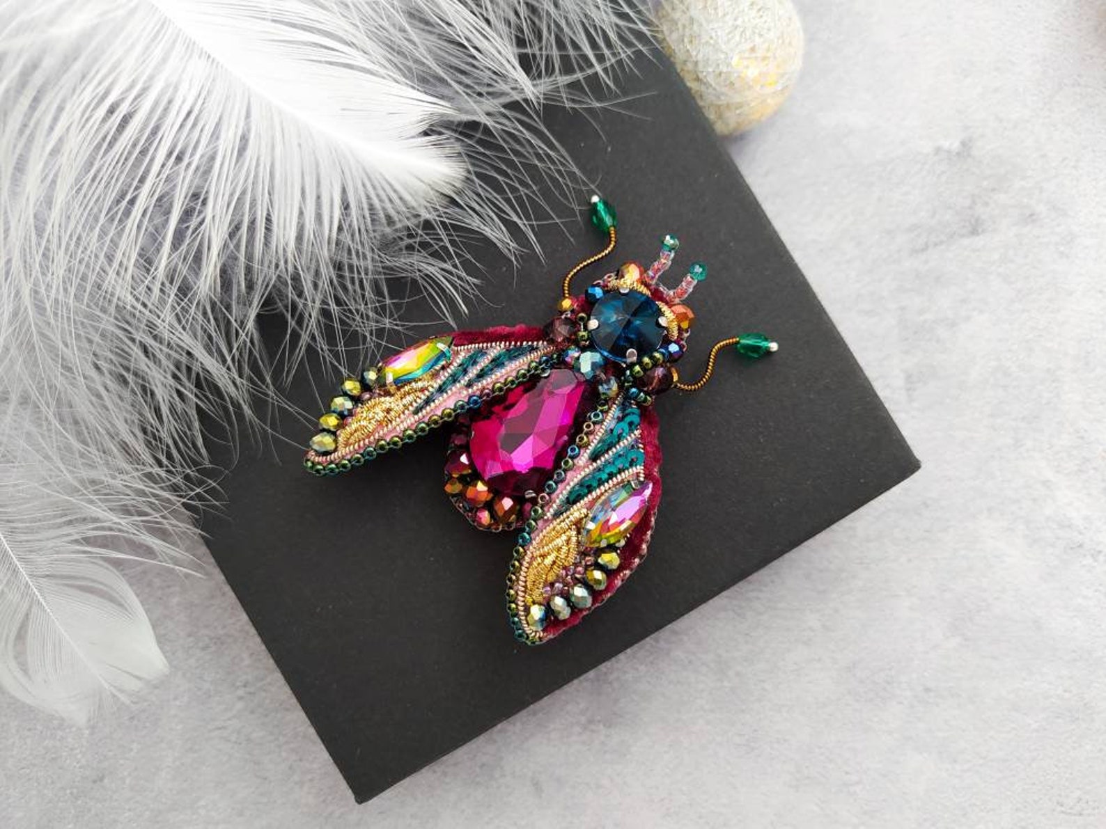 Beaded Cicada Brooch Pin Beetle Brooch Pin Fly Brooch Pin - Etsy