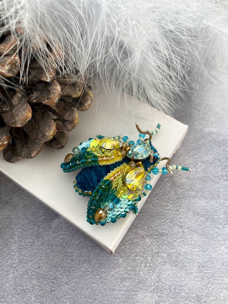Beaded Cicada Brooch Pin Beetle Brooch Pin Fly Brooch Pin - Etsy