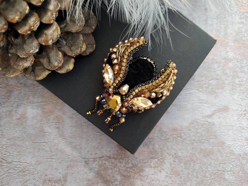 Beaded Cicada Brooch Pin Beetle Brooch Pin Fly Brooch Pin | Etsy