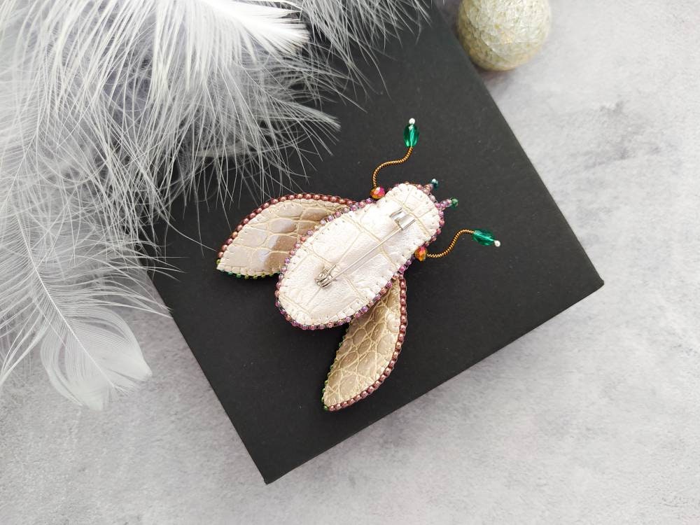 Beaded Cicada Brooch Pin Beetle Brooch Pin Fly Brooch Pin - Etsy
