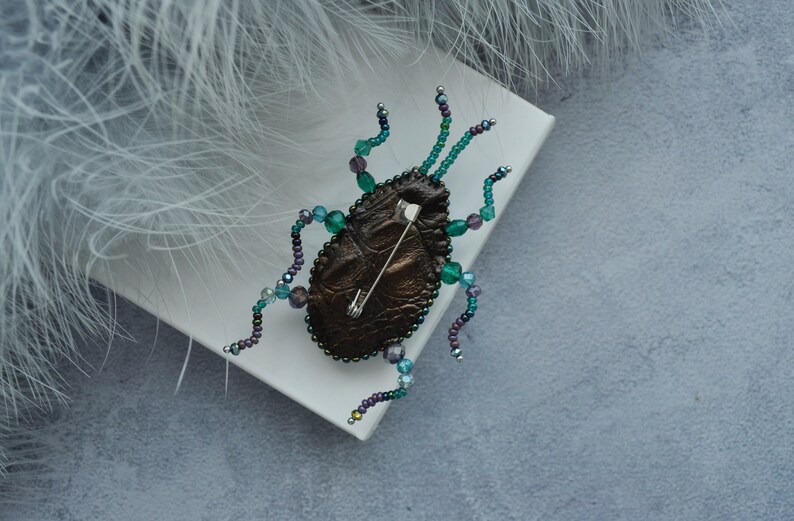Embroidery Beaded Brooch Beetle Brooch Pin Jewelry Insect - Etsy
