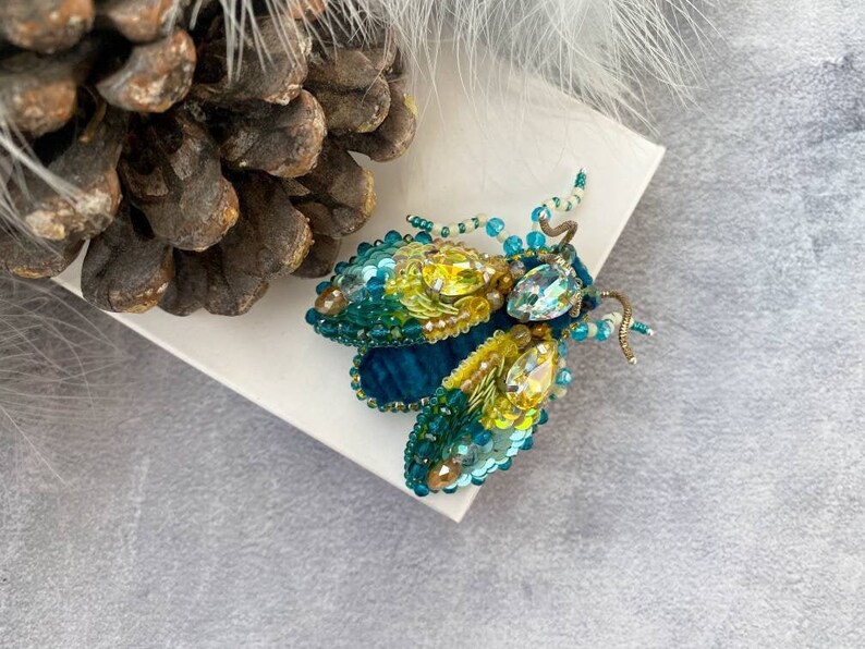 Beaded Cicada Brooch Pin Beetle Brooch Pin Fly Brooch Pin - Etsy