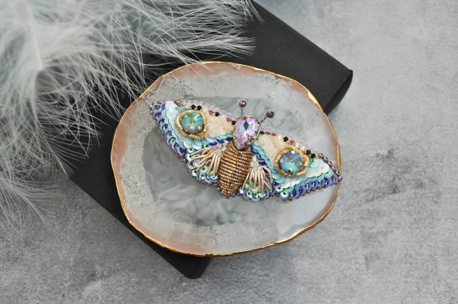 Beaded Butterfly Brooch Pin, Moth Brooch Pin, Beetle Brooch Pin, Art ...