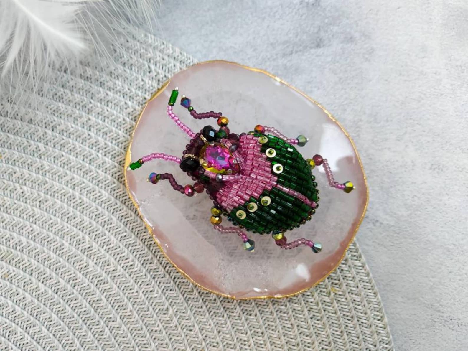 Scarab Beetle Brooch Pin, Beetle Jewelry, Art Glass Brooch, Embroidery ...