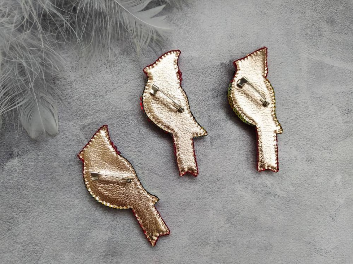 Cardinal ornament Red cardinal brooch pin cardinal gifts | Etsy