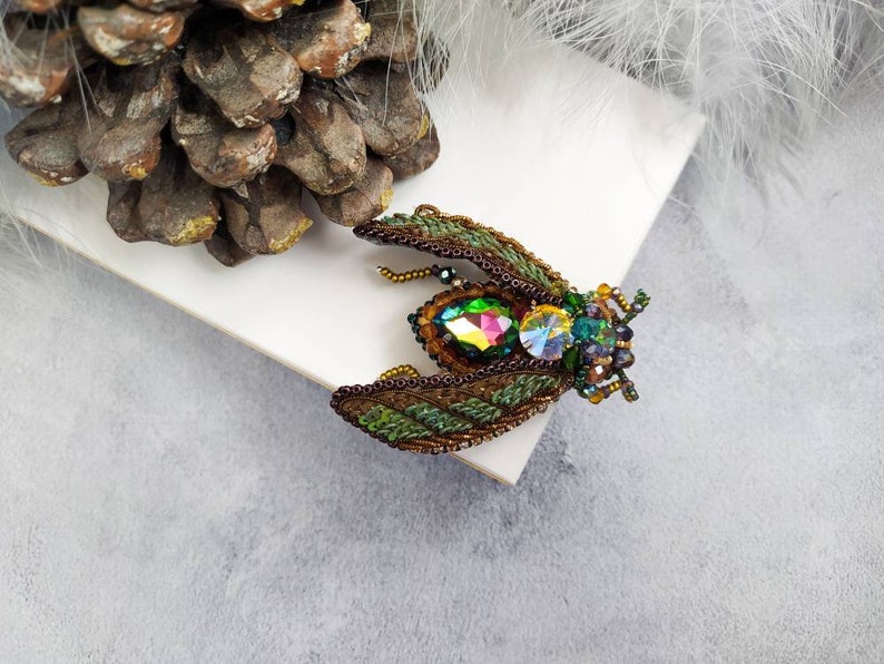 Beaded Cicada Brooch Pin Beetle Brooch Pin Fly Brooch Pin | Etsy