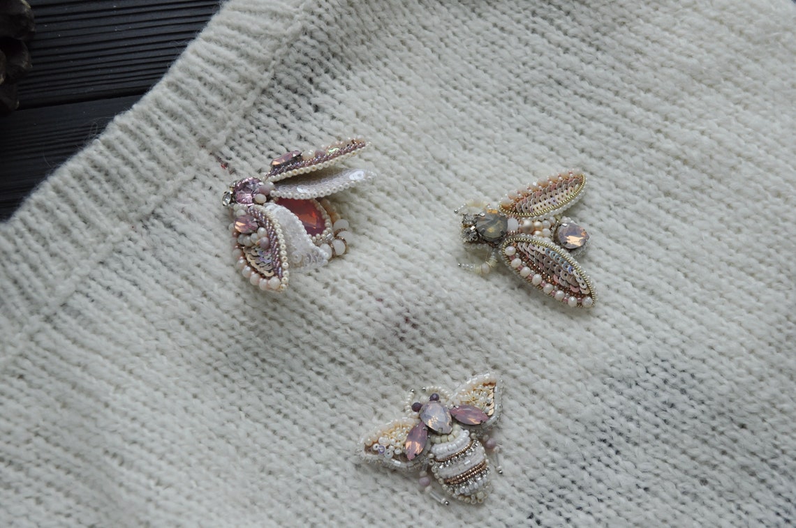 Cicada Brooch Beaded Beetle Brooch Beetle Pin Insect - Etsy