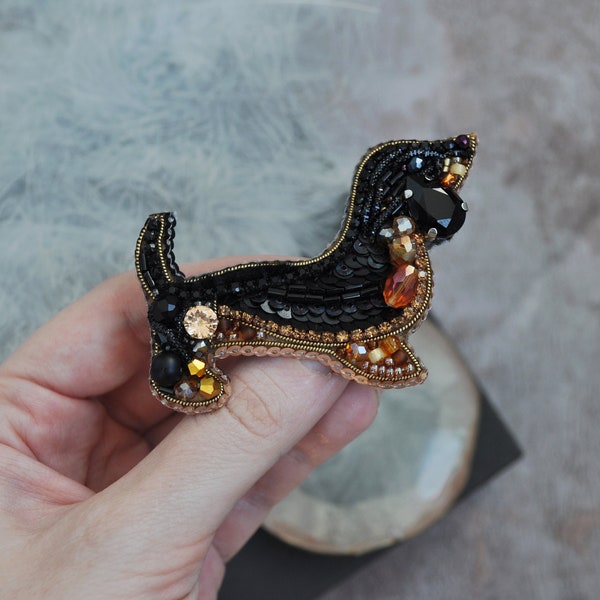 Dachshund Brooch - Etsy