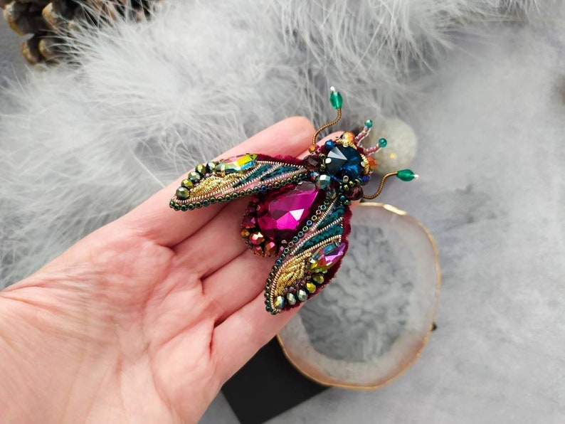 Beaded Cicada Brooch Pin Beetle Brooch Pin Fly Brooch Pin - Etsy