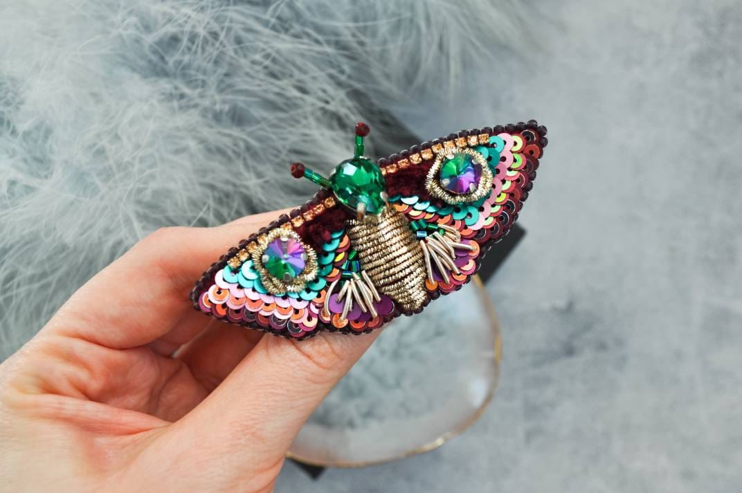 Butterfly brooch Moth brooch | Etsy