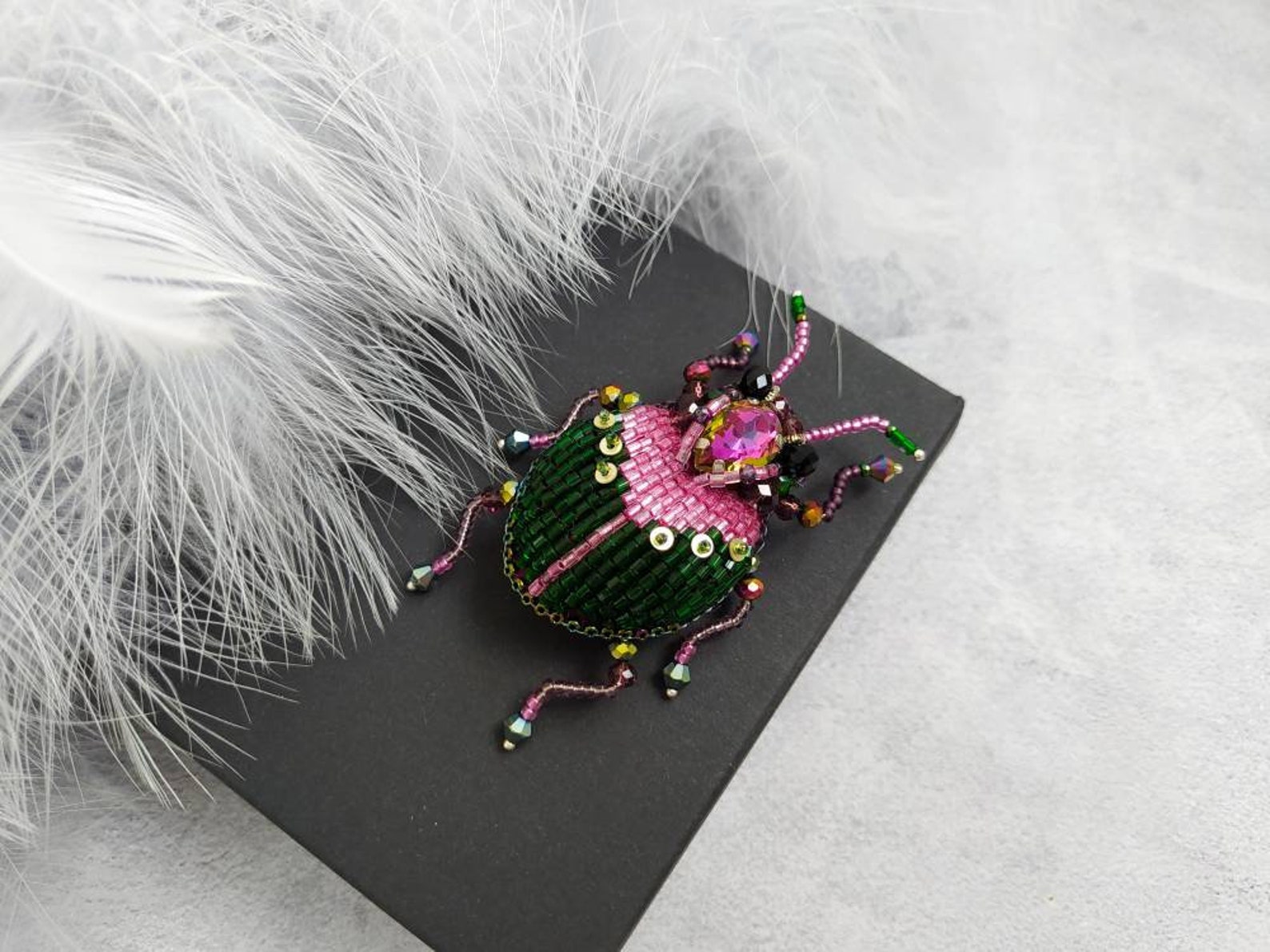 Scarab Beetle Brooch Pin, Beetle Jewelry, Art Glass Brooch, Embroidery ...