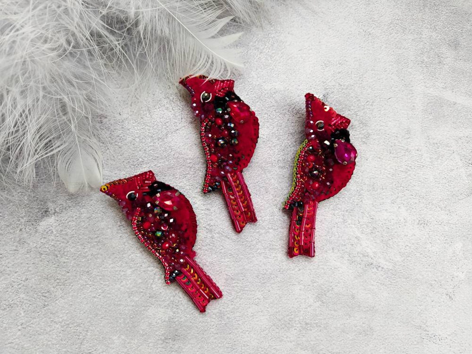 Cardinal Ornament Red Cardinal Brooch Pin Cardinal Gifts - Etsy