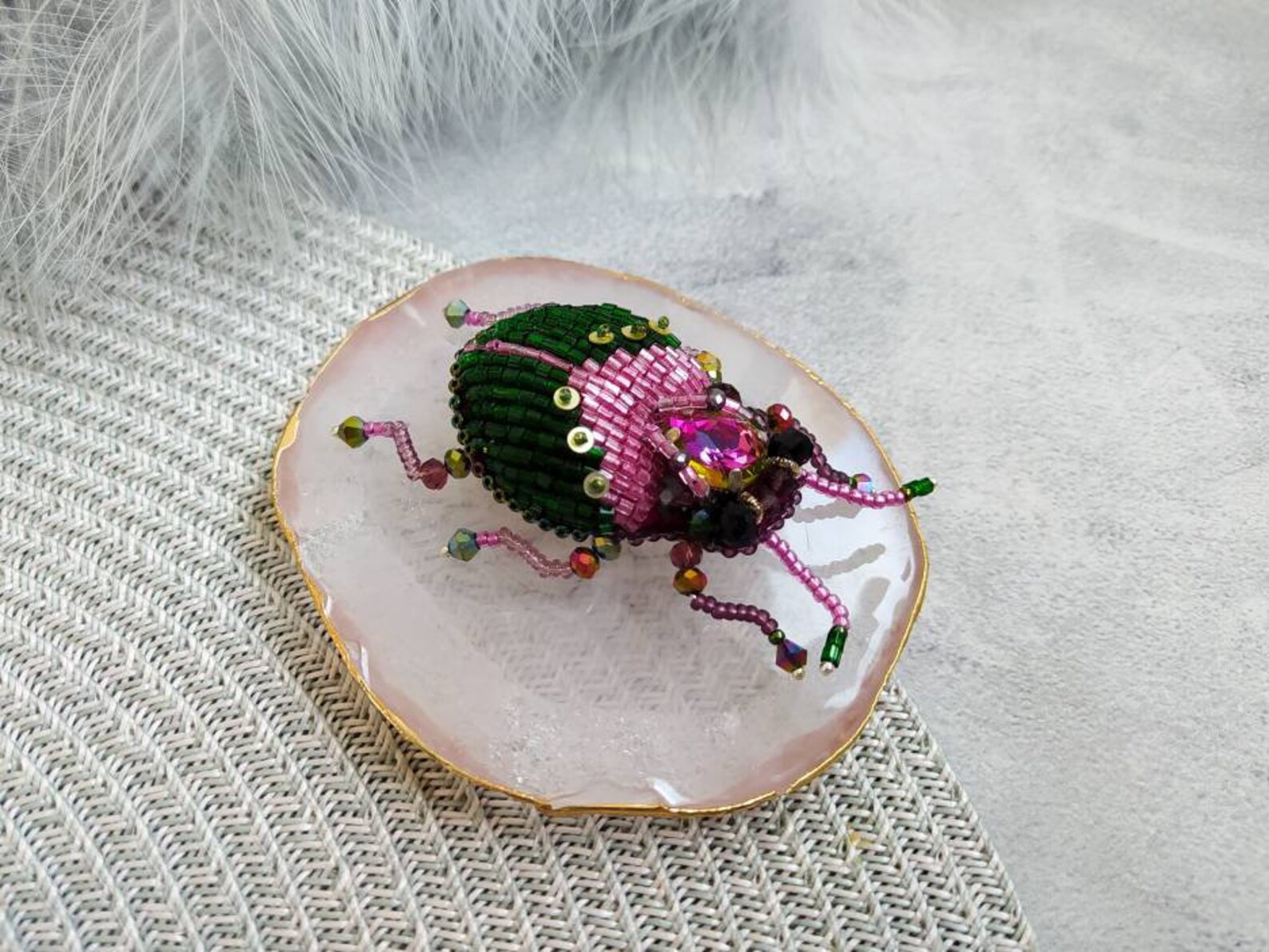 Scarab Beetle Brooch Pin, Beetle Jewelry, Art Glass Brooch, Embroidery ...