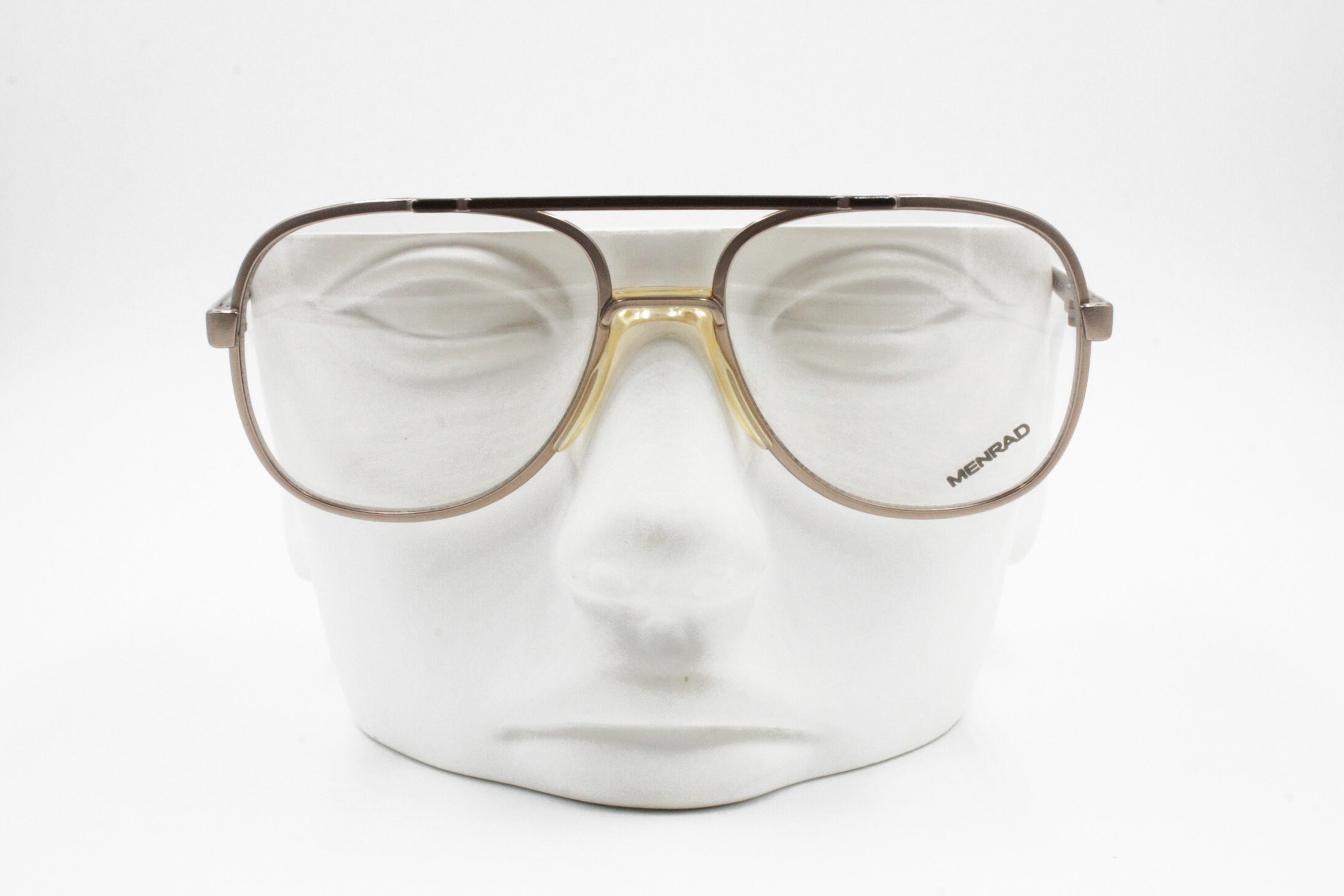 Menrad Vintage Small Aviator Frame , Pale Brown Metallized Double ...
