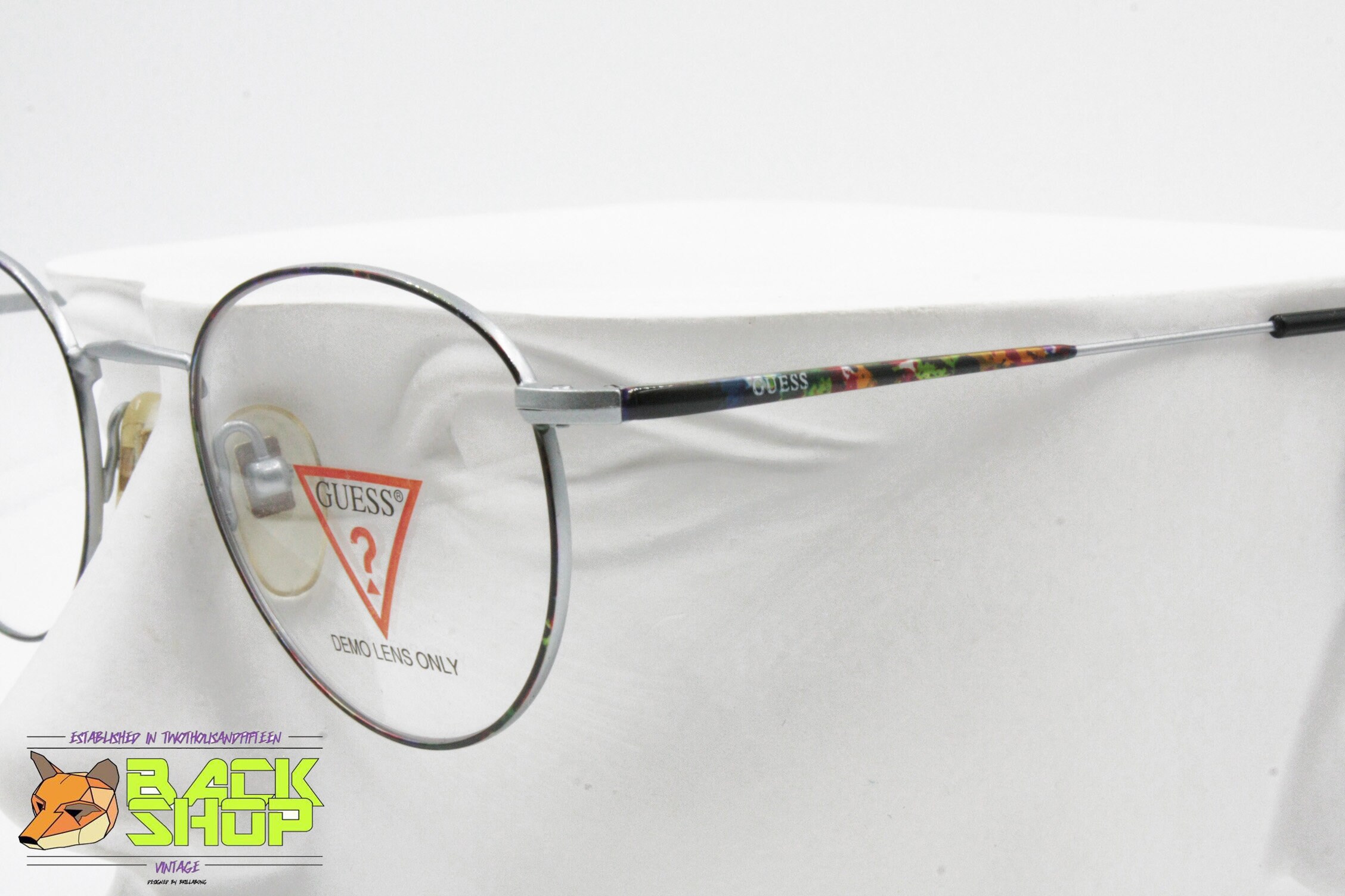 GUESS Mod. GU 344 Vintage 90s Round Panto Frame Metallic - Etsy