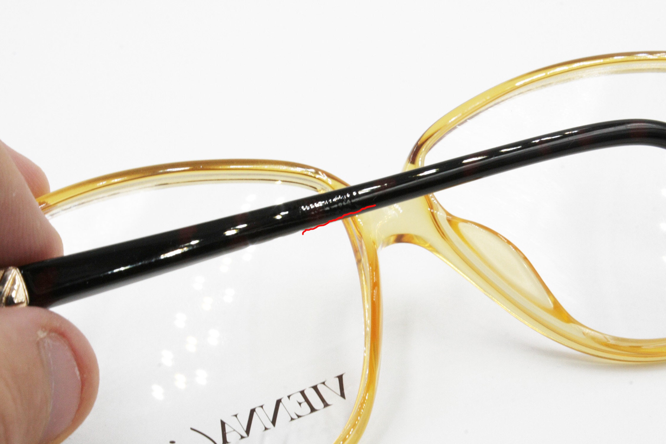 Viennaline Optyl Vintage 80s Oversize Squared Frame Yellow - Etsy