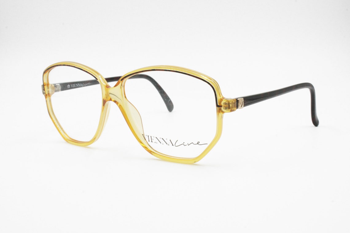 Viennaline Optyl Vintage 80s Oversize Squared Frame Yellow - Etsy