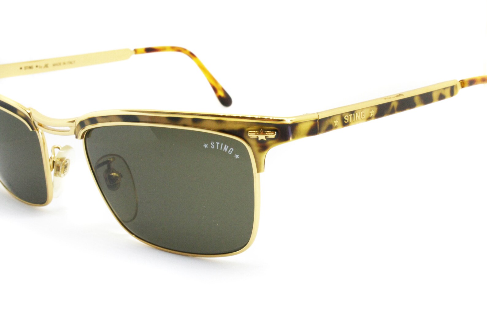 1980s Wayfarer Golden & Dappled STING Mod. 646 CM , Vintage Sunglasses ...