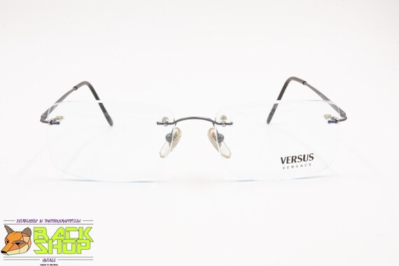 VERSACE VERSUS C19 Rimless eyeglass frame, graphite c… - Gem