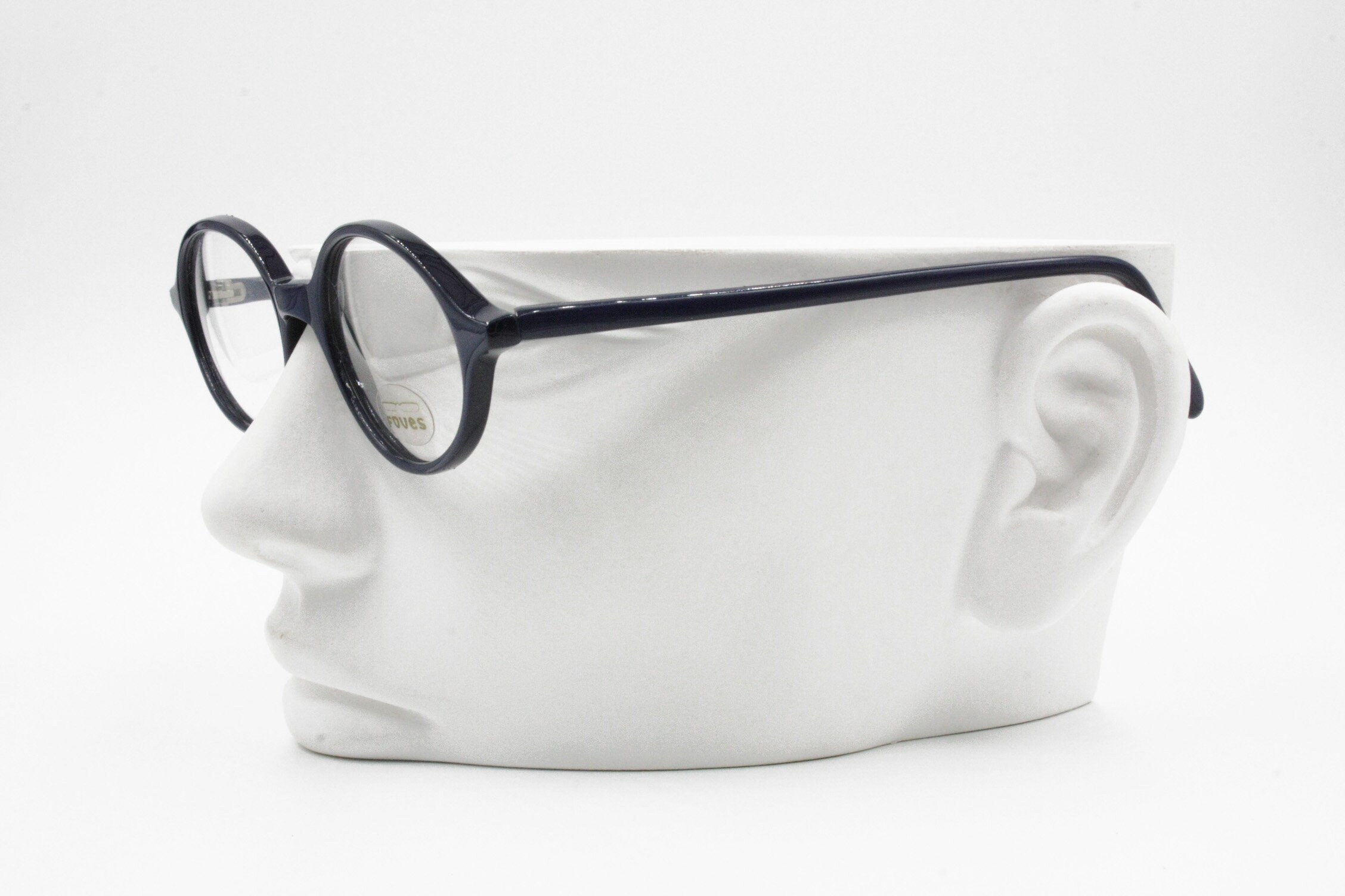 FOVES Italian Brand Eyeglass Oval Rims Deep Blue Acetate - Etsy