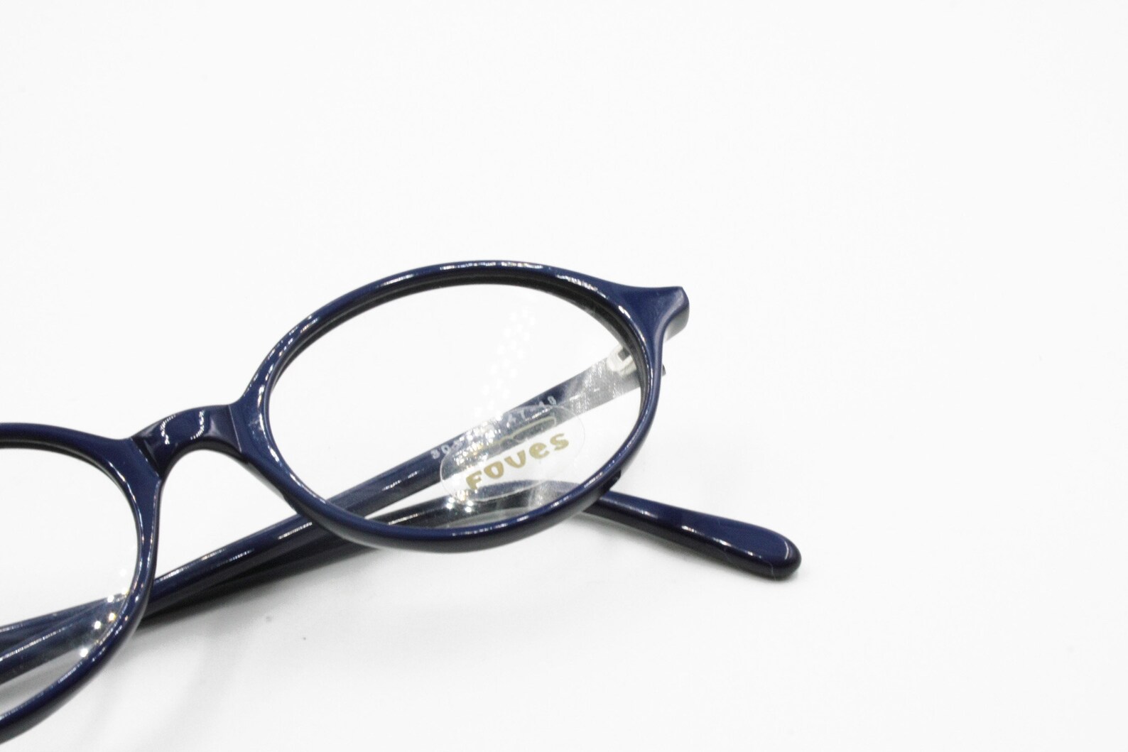 FOVES Italian Brand Eyeglass Oval Rims Deep Blue Acetate - Etsy