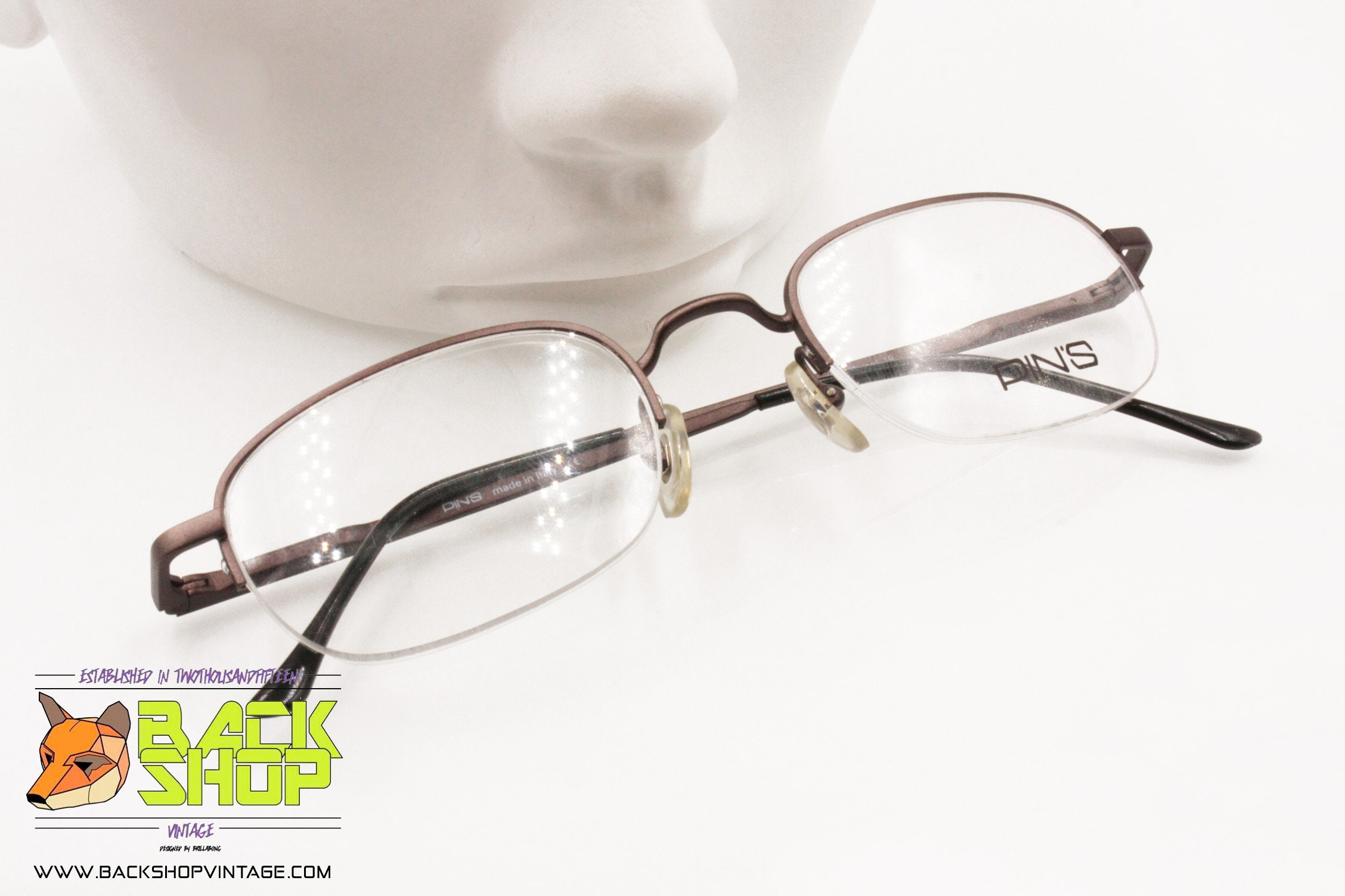 PIN'S Made in Italy Classic Optical Frame Glasses Half - Etsy