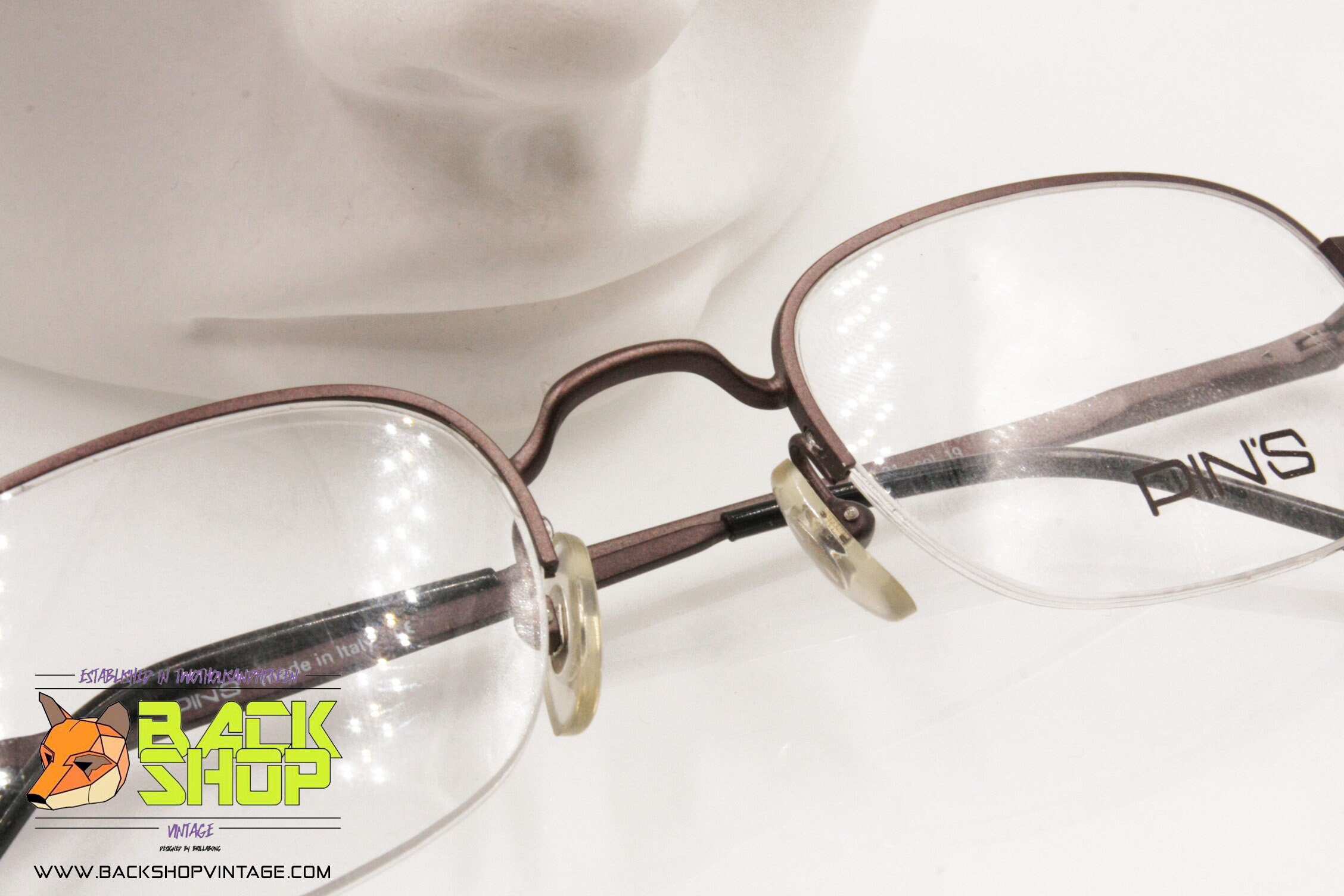 PIN'S Made in Italy Classic Optical Frame Glasses Half - Etsy