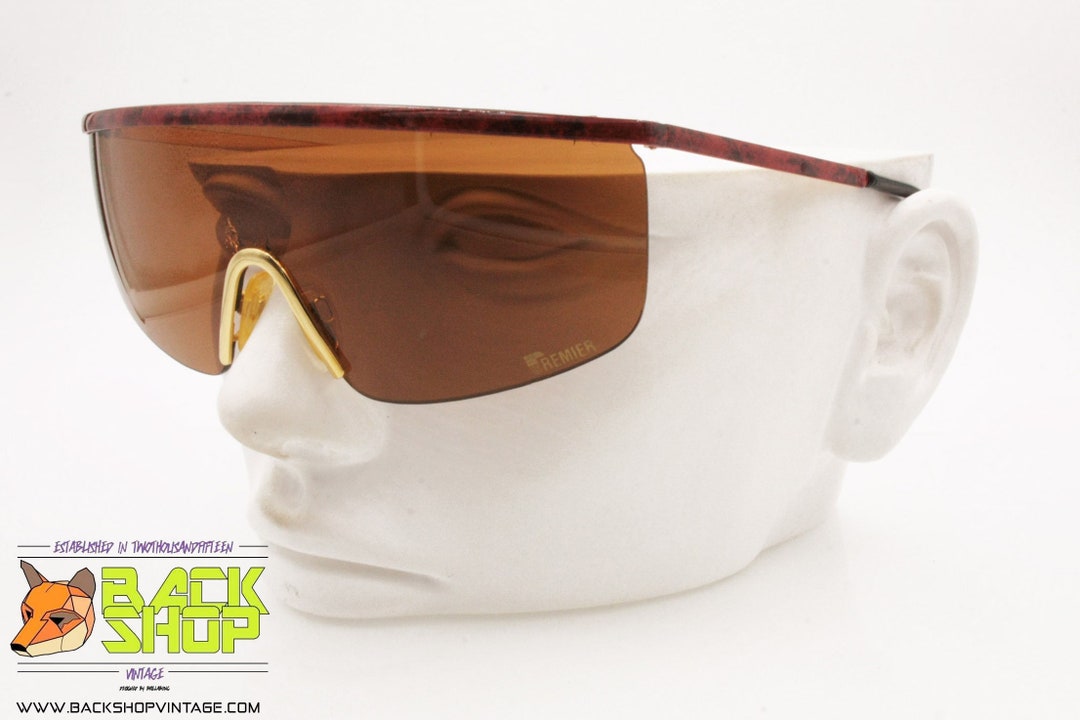 PREMIER, Vintage Mask Mono Lens Sunglasses Wrapping, Deadstock Defects ...