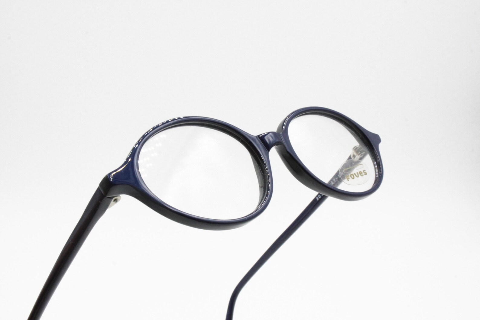 FOVES Italian Brand Eyeglass Oval Rims Deep Blue Acetate - Etsy
