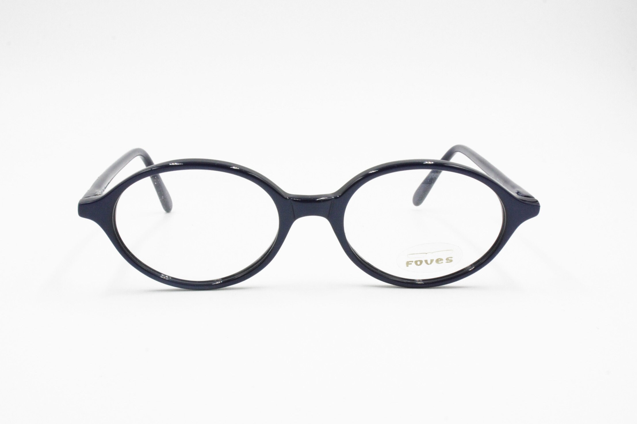 FOVES Italian Brand Eyeglass Oval Rims Deep Blue Acetate - Etsy