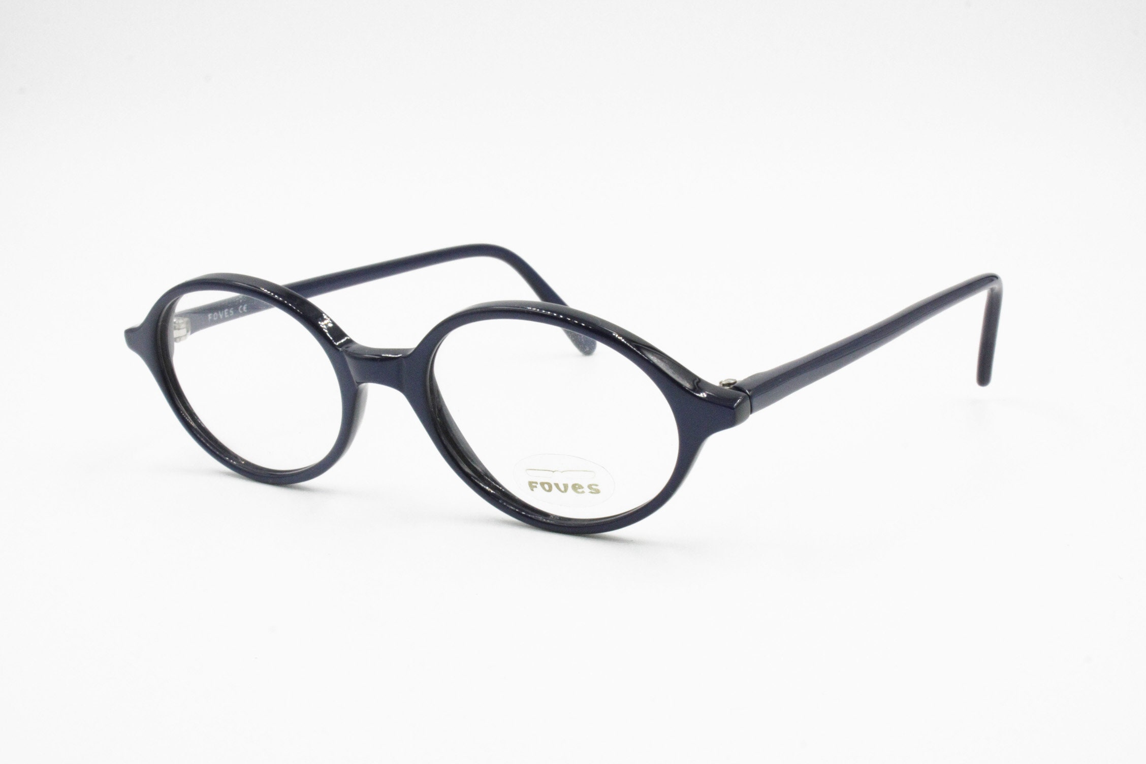 FOVES Italian Brand Eyeglass Oval Rims Deep Blue Acetate - Etsy