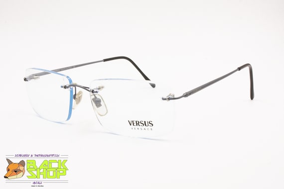 VERSACE VERSUS C19 Rimless eyeglass frame, graphite c… - Gem