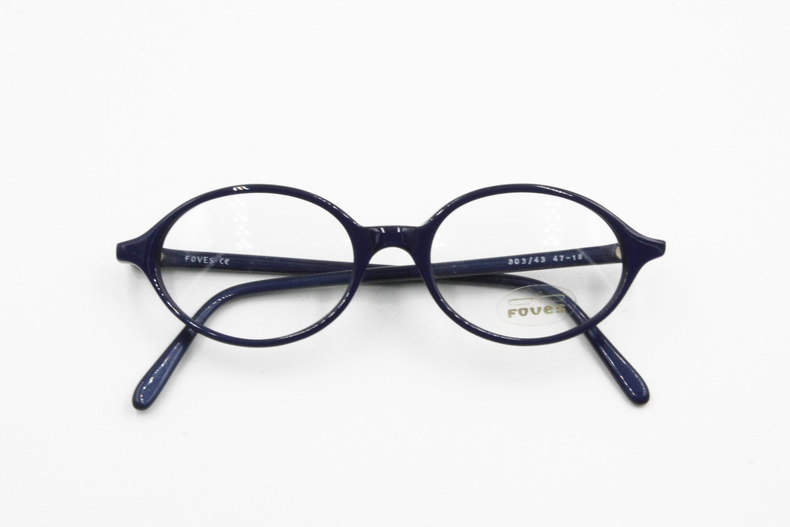 FOVES Italian Brand Eyeglass Oval Rims Deep Blue Acetate - Etsy