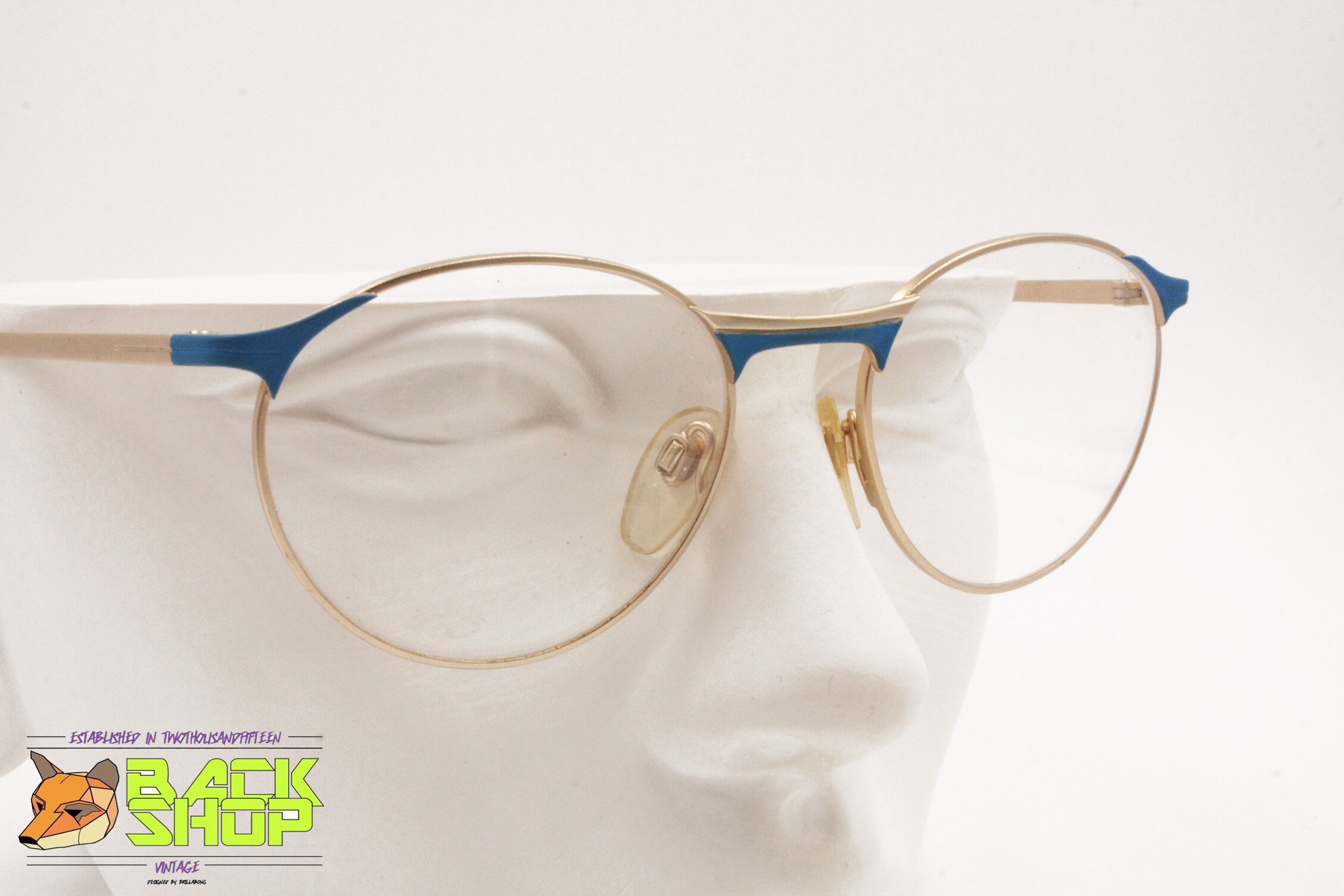 Vintage Artisanal Italian Frame Round Rims Golden Satin Metal - Etsy