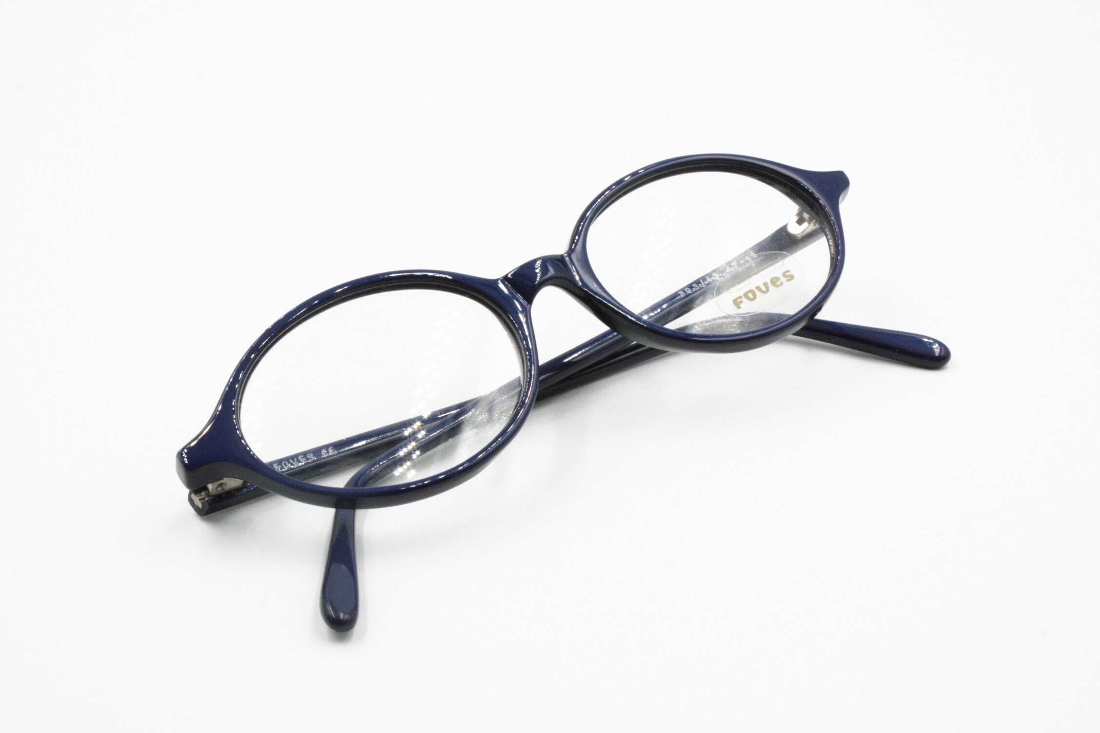 FOVES Italian Brand Eyeglass Oval Rims Deep Blue Acetate - Etsy