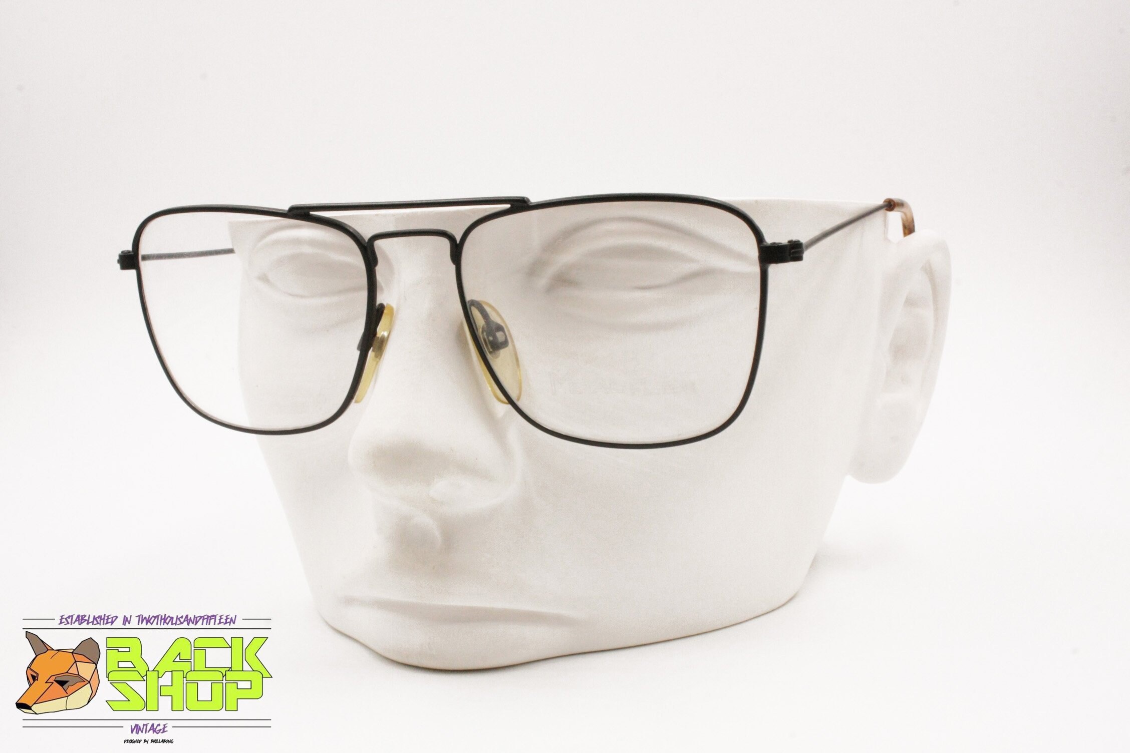 METALFLEX Black Aviator Pilot Frame Caravan Style, Squared Rims Sand ...