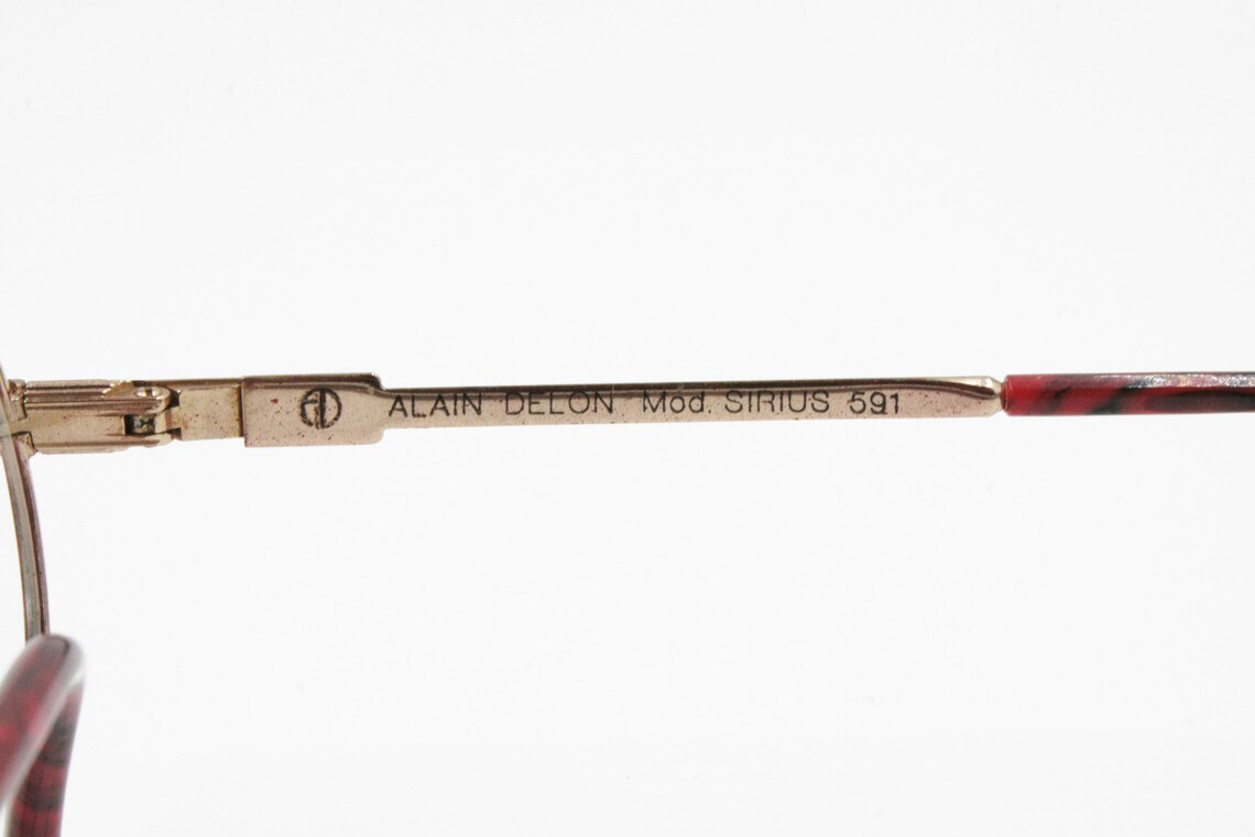 ALAIN DELON Mod. Sirius Big Aviator Frame Glasses Red & Black - Etsy