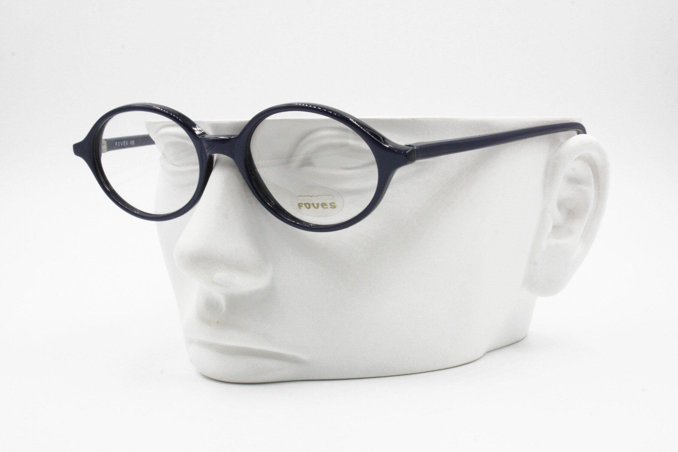 FOVES Italian Brand Eyeglass Oval Rims Deep Blue Acetate - Etsy