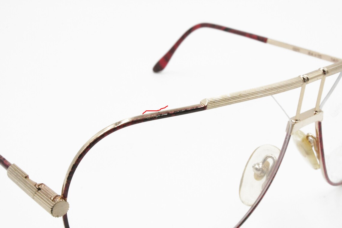 ALAIN DELON Mod. Sirius Big Aviator Frame Glasses Red & Black | Etsy