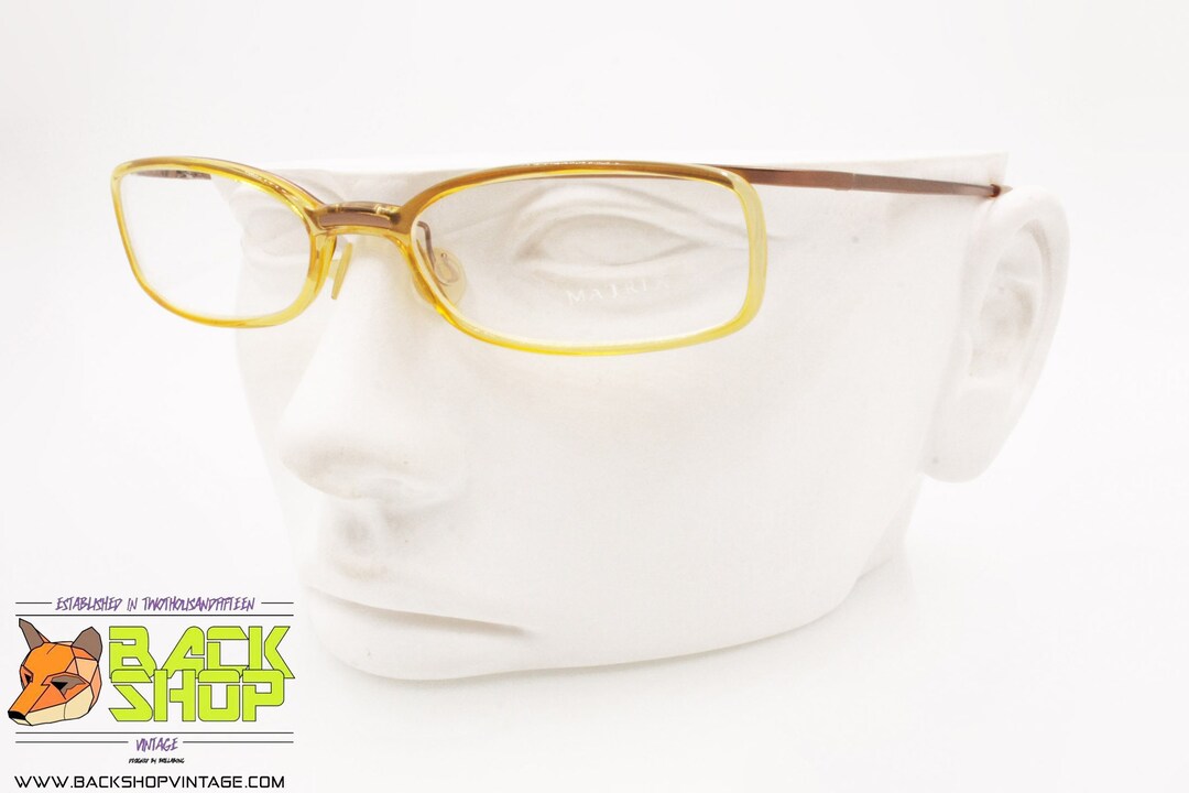 MATRIX Mod. 1 Eyeglass Frame Yellow/orange Screwed Frontal - Etsy