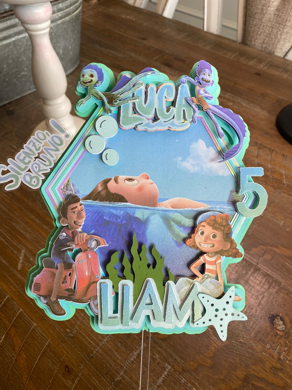 Luca Cake Topper, Cake Topper, Luca Cake Topper - Etsy