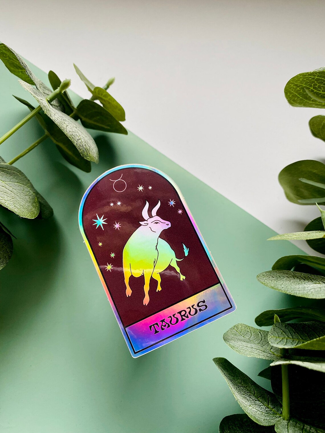 Taurus Zodiac Holographic Sticker Horoscope Astrology - Etsy