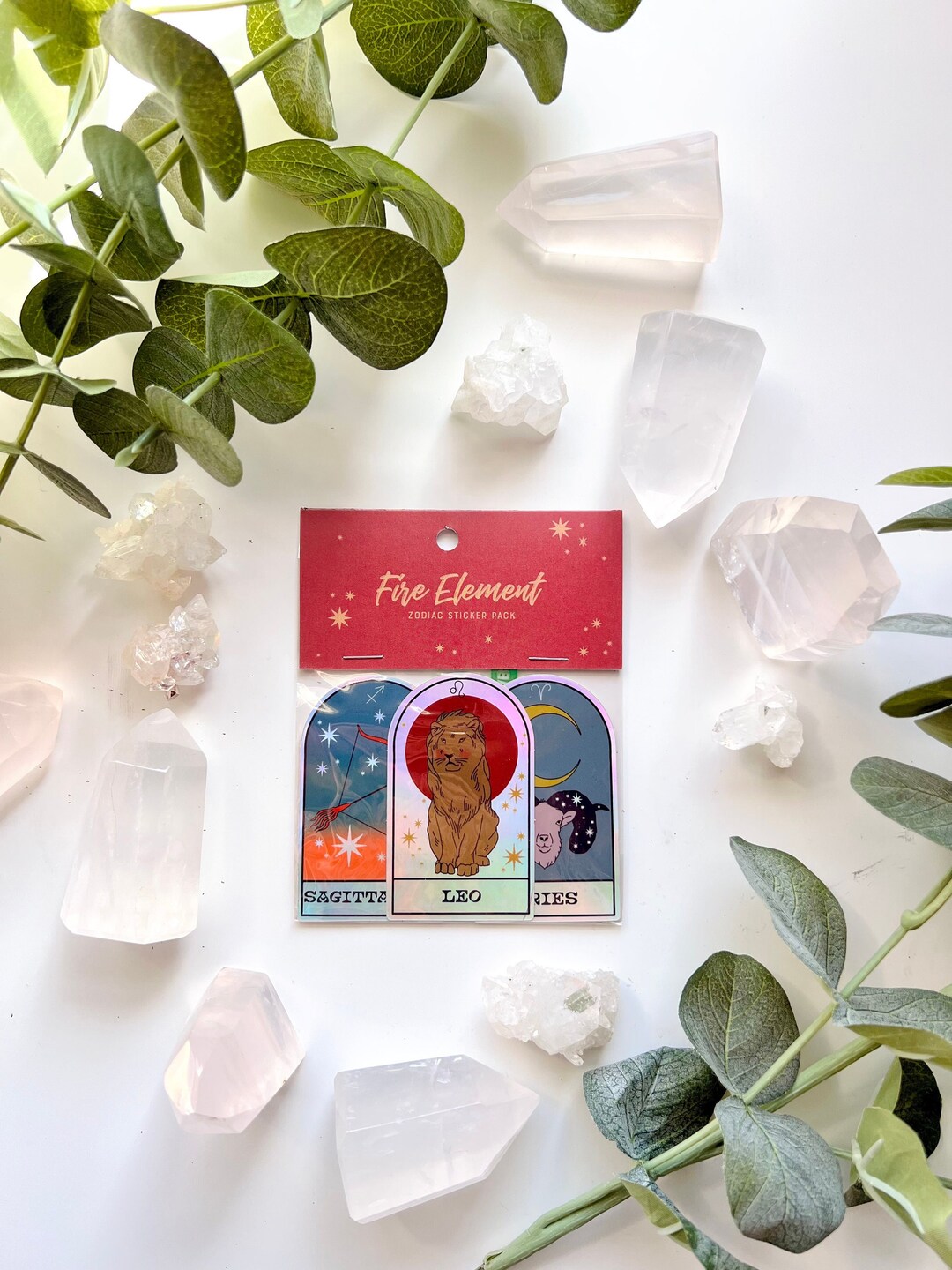 Fire Element Sticker Pack Leo, Aries, Sagittarius Holographic Sticker ...