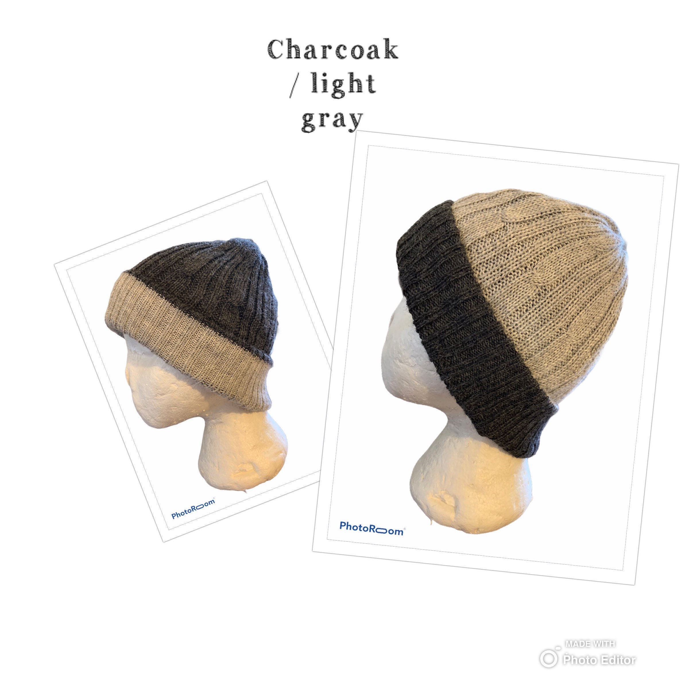 Plain Reversible Alpaca Wool Hat - Etsy UK