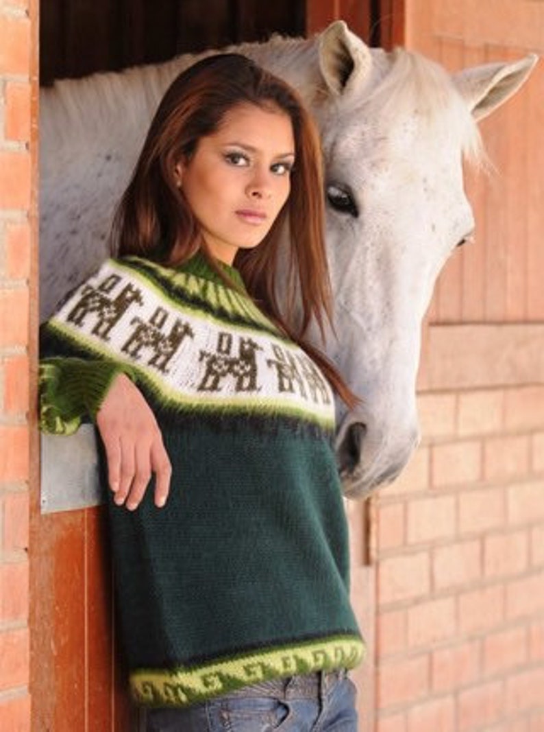 Vintage Style Sweater / Alpaca Wool - Etsy